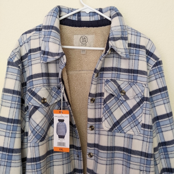 Sage Collective | Jackets & Coats | Sage Collective Womens Plush Plaid ...